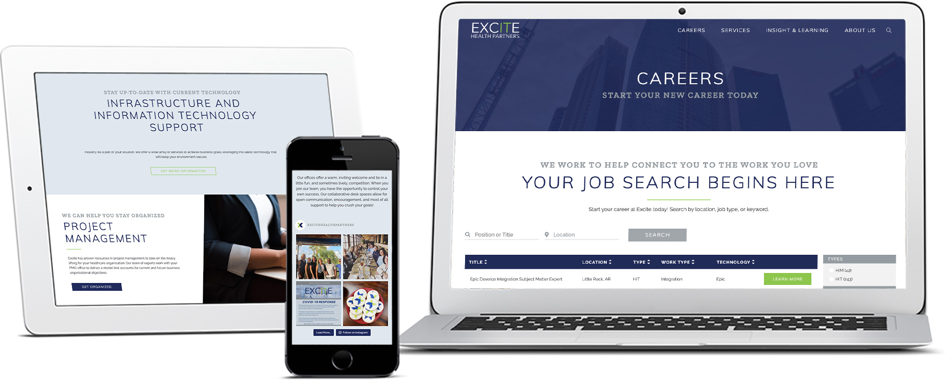 Website Design for Excite Health Partners | Company 119