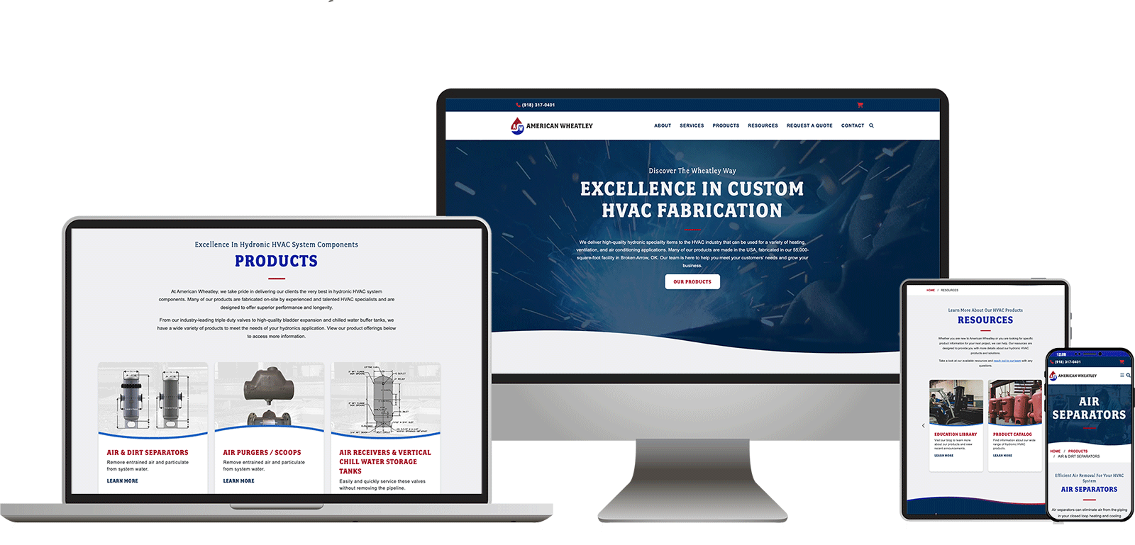American Wheatley Website Design | Company 119