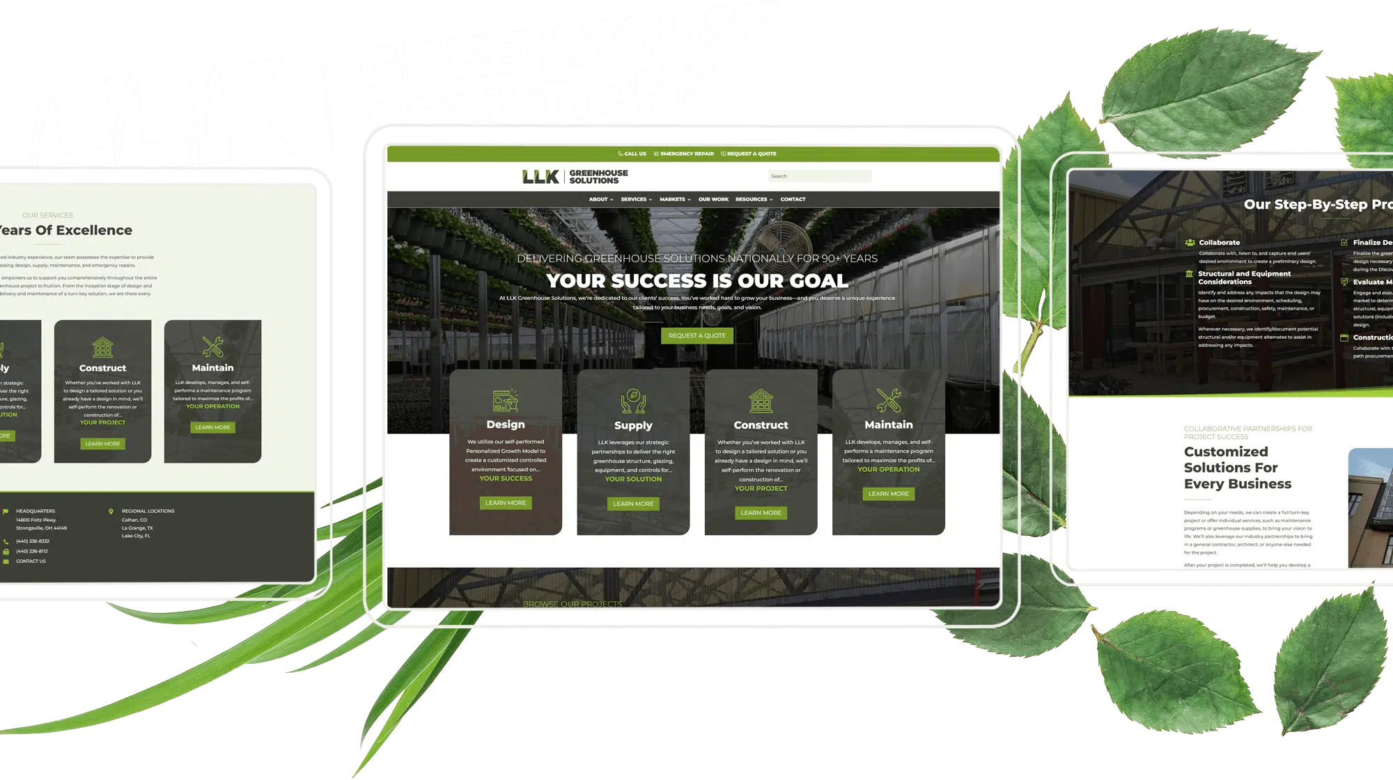 LLK Greenhouse Solutions Website Design | Company 119